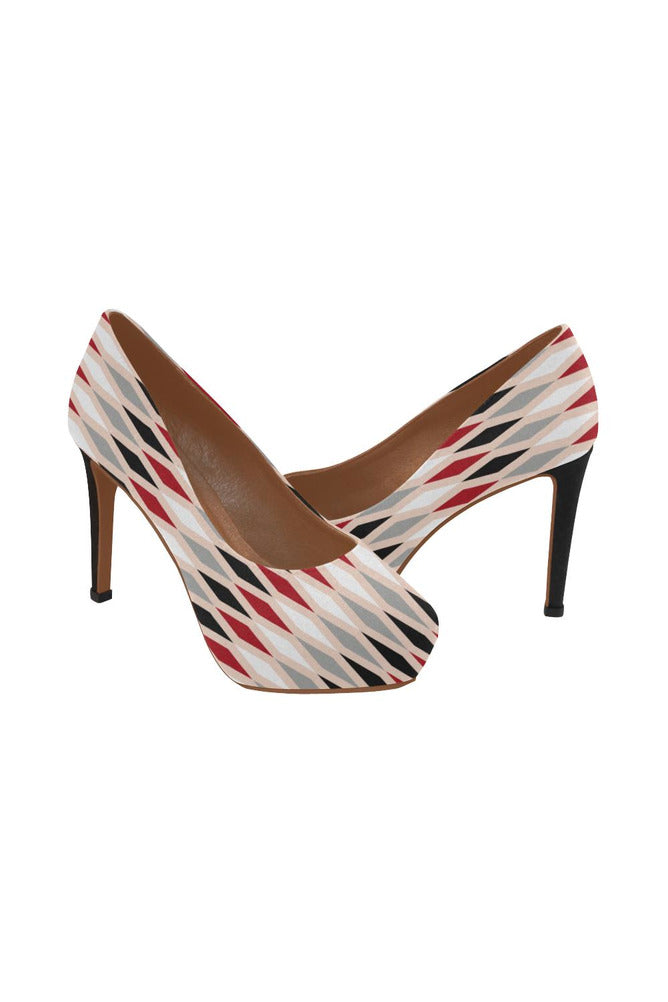 Diamond Pattern Women's High Heels (Model 044) | Objet D'Art