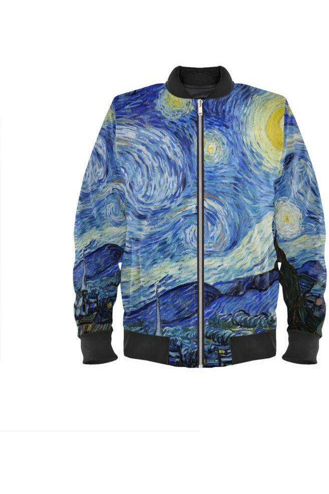 Van Gogh Starry Nights/Self Portrait Men's Bomber Jacket | Objet D'Art
