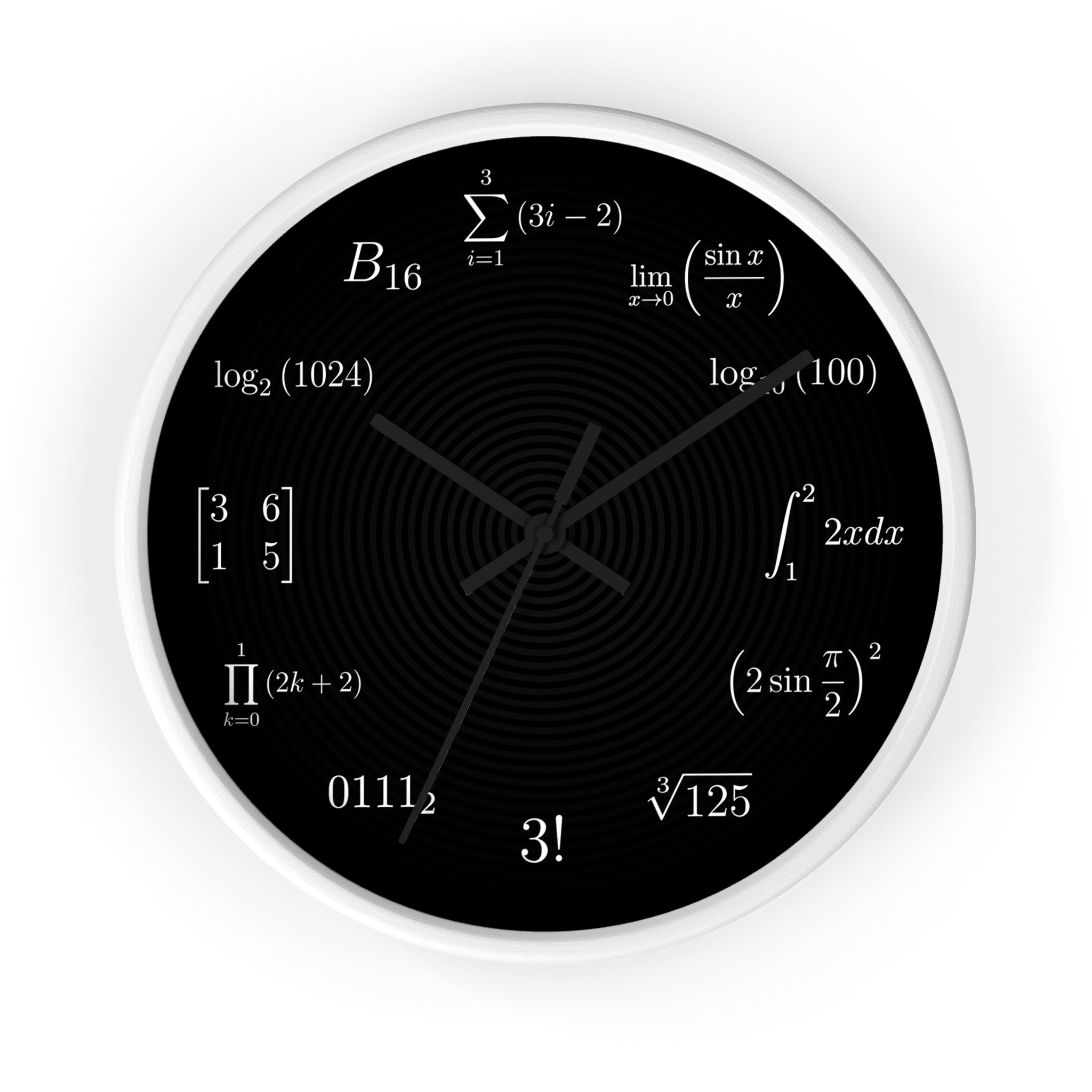 Math Equations and Notations Large Clock | Objet D'Art