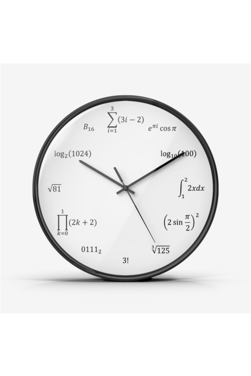 Math Equations and Notations Wall Clock Silent Non Ticking Quality Quartz | Objet D'Art