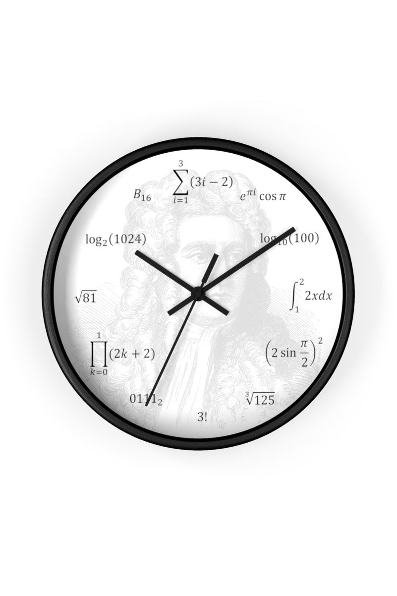 Math Equations and Notations (Isaac Newton) Wall clock | Objet D'Art
